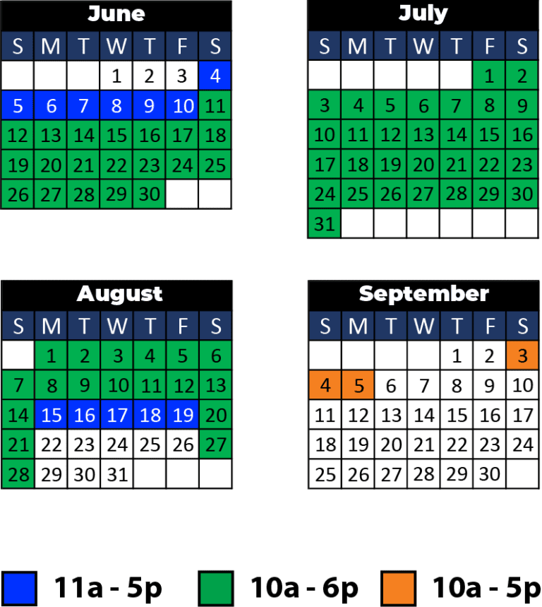 Park Schedule - Raging Waves